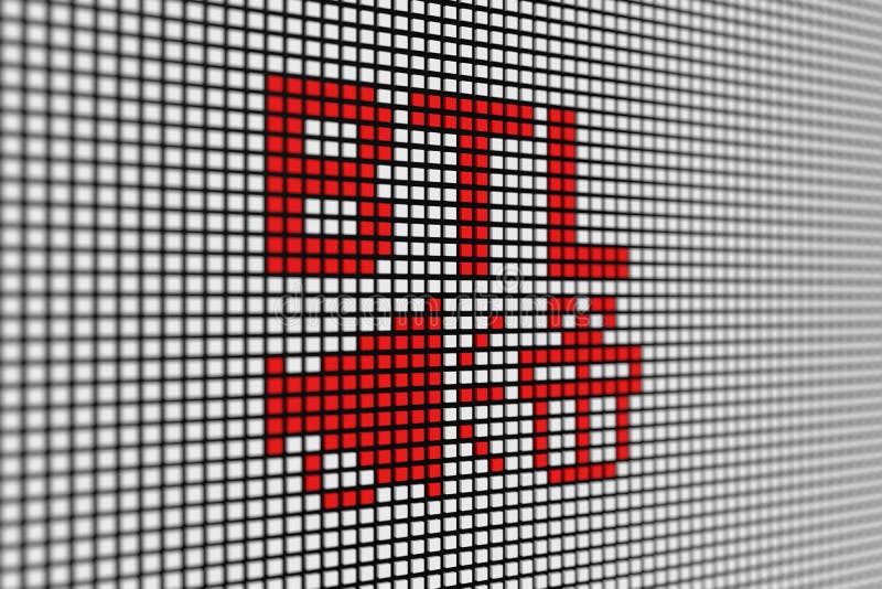 BTL Text Scoreboard Blurred Background Stock Illustration ...