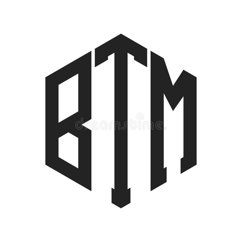 BTM Logo Design. Initial Letter BTM Monogram Logo Using Hexagon Shape ...