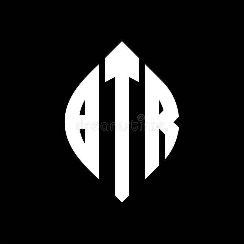 BTR Circle Letter Logo Design with Circle and Ellipse Shape. BTR ...