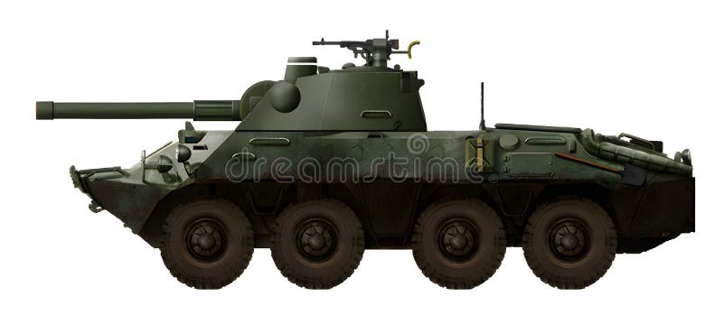 BTR-70 Nona (concept) stock illustration. Illustration of weapon ...