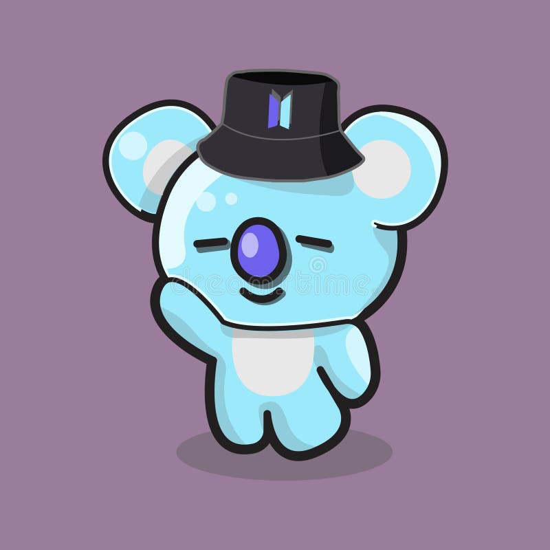 Bts bt21 koya ilustración del vector. Ilustración de pista - 267130259