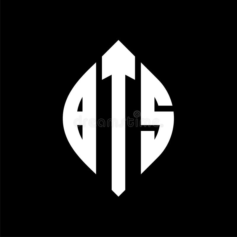 BTS Circle Letter Logo Design with Circle and Ellipse Shape. BTS ...