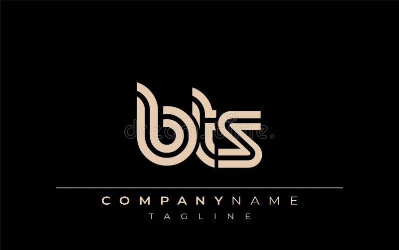 BTS Creative Unique Modern Letter Logo Design Stock Vector ...