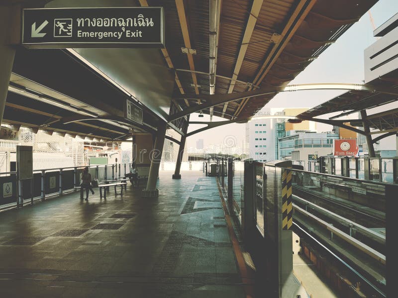 Bts station in bangkok editorial photography. Image of public - 177485087