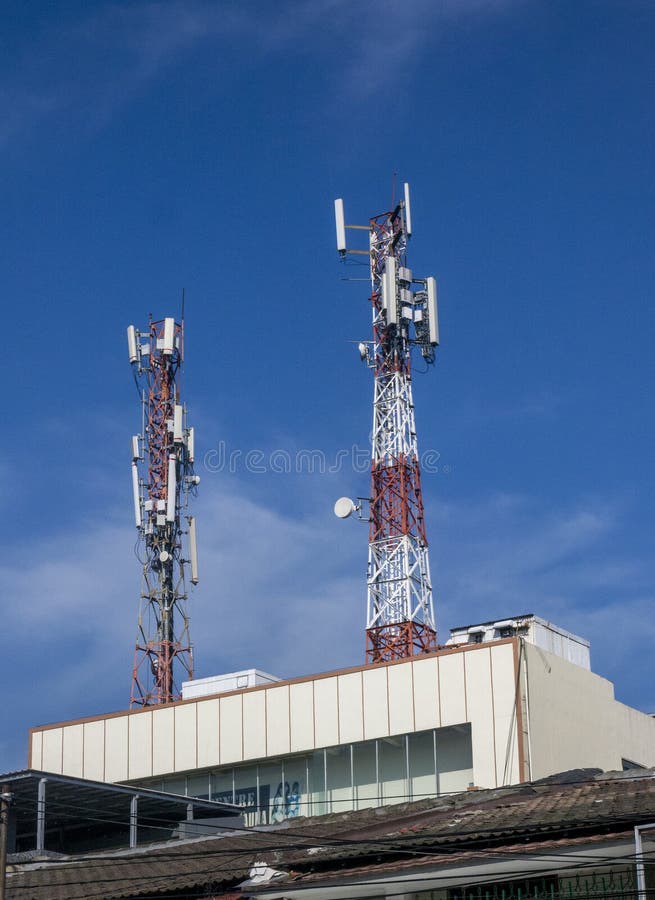 BTS Telecommunication and Mobile Network Infrastructure Stock Photo ...