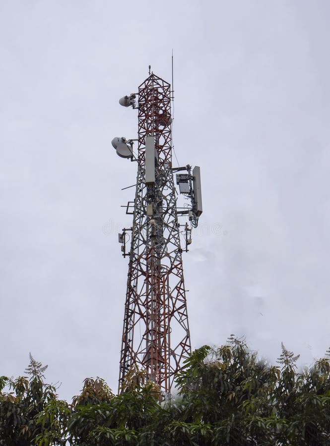 BTS Telecommunication and Mobile Network Infrastructure Stock Image ...