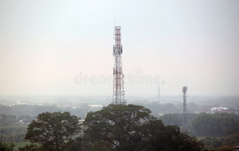 BTS Telecommunication and Mobile Network Infrastructure Stock Photo ...
