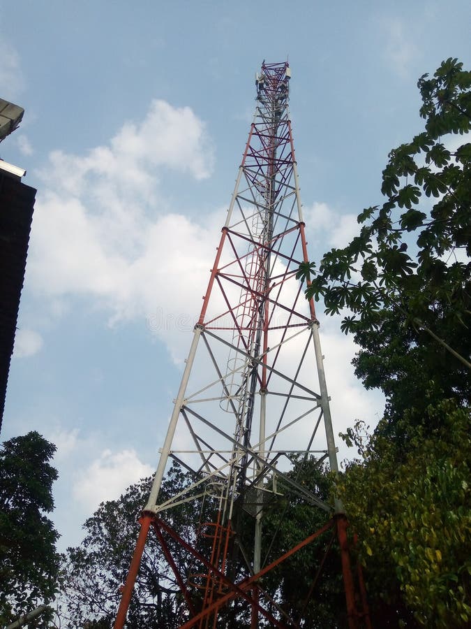 BTS Tower Telecommunication Stock Photo - Image of wind, mast: 275523710
