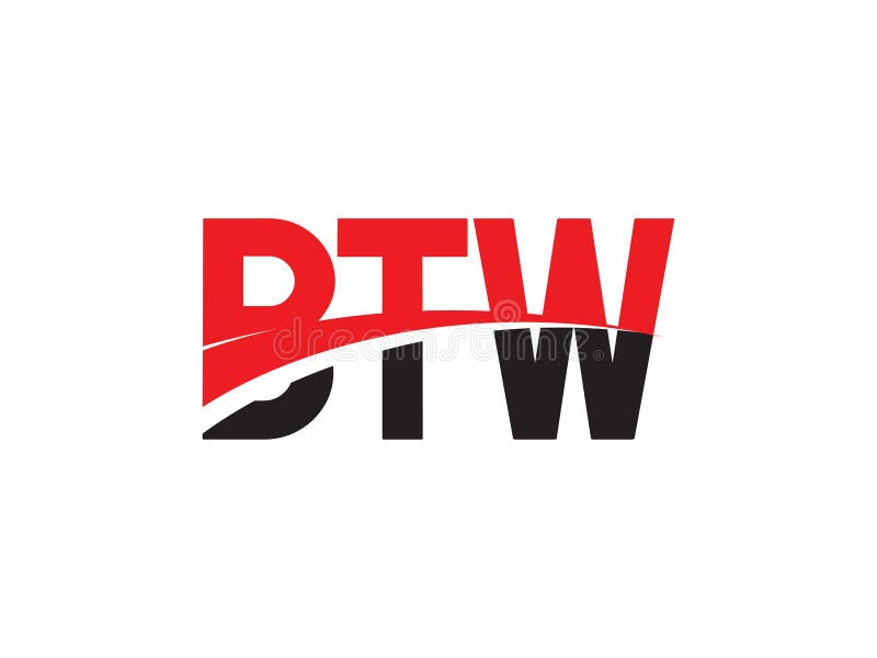 BTW Letter Initial Logo Design Vector Illustration Stock Vector ...