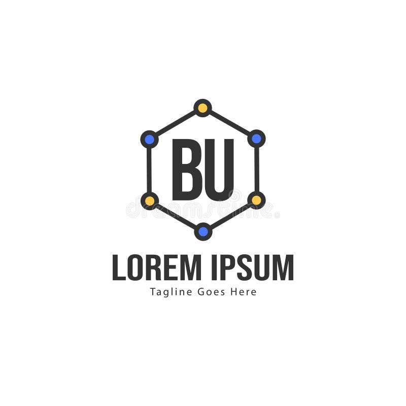 BU Letter Logo Design. Creative Modern BU Letters Icon Illustration ...