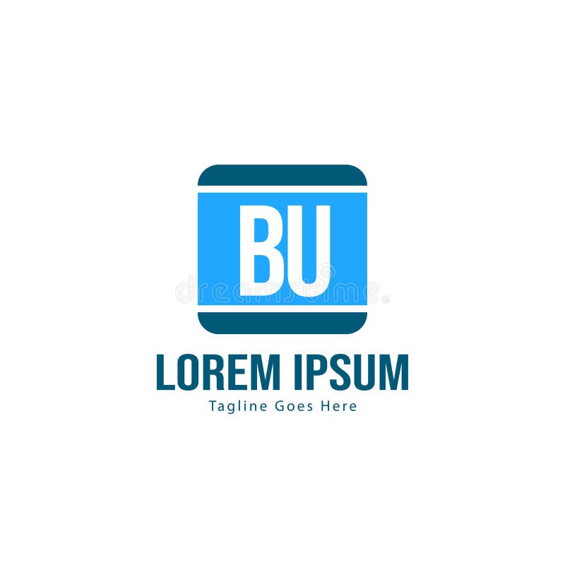 BU Letter Logo Design. Creative Modern BU Letters Icon Illustration ...