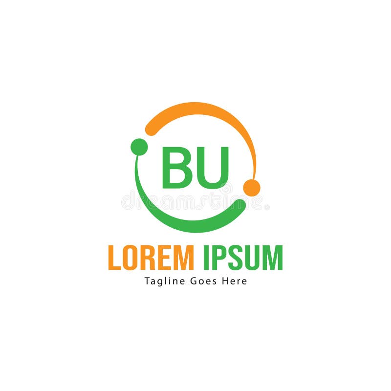 BU Letter Logo Design. Creative Modern BU Letters Icon Illustration ...
