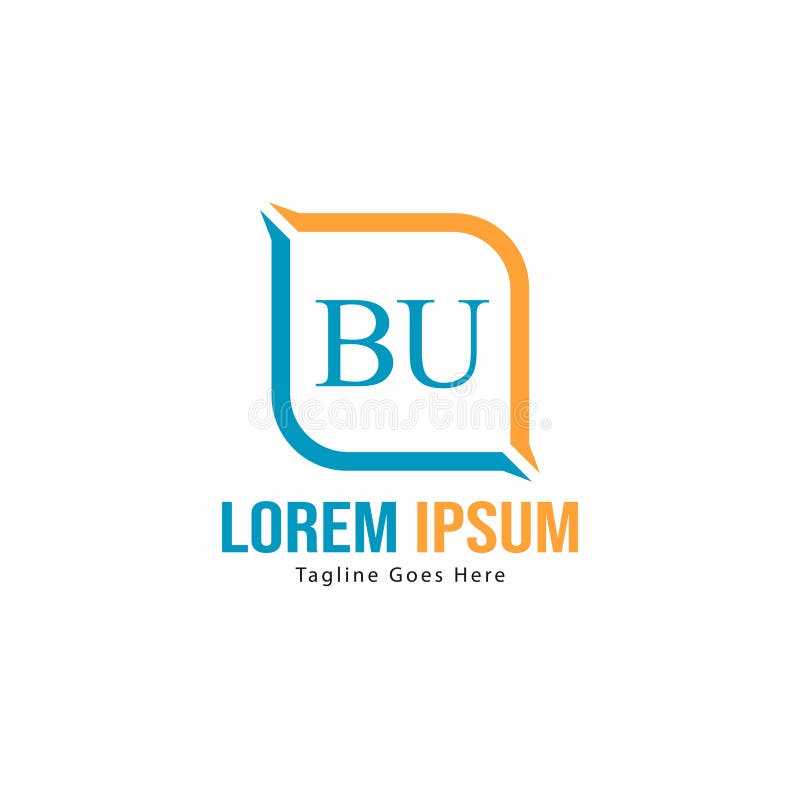 BU Letter Logo Design. Creative Modern BU Letters Icon Illustration ...