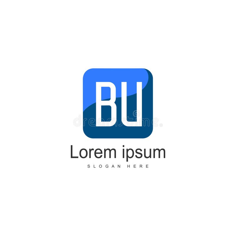 BU Letter Logo Design. Creative Modern BU Letters Icon Illustration ...