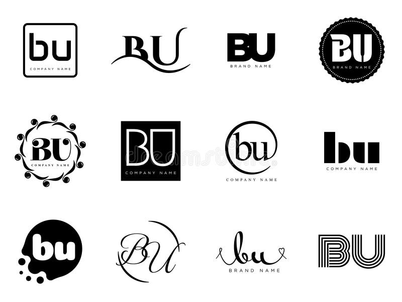 BU Logo Company Template. Letter B and U Logotype Stock Vector ...
