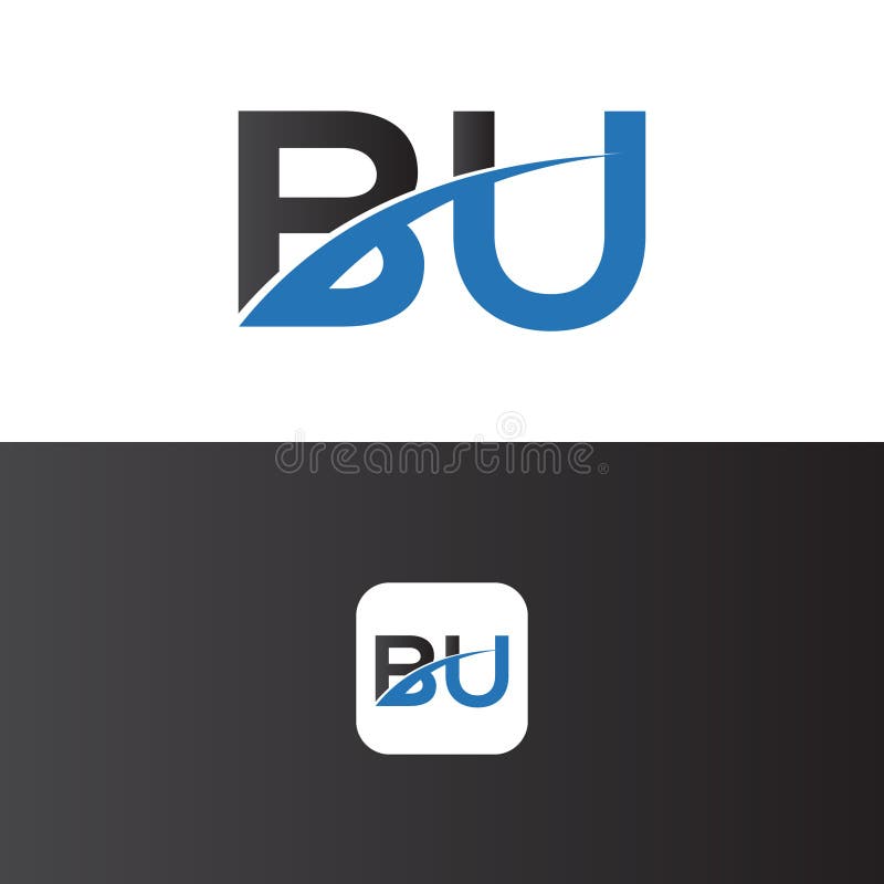 BU Logo Letter Design Template Element Stock Vector - Illustration of ...