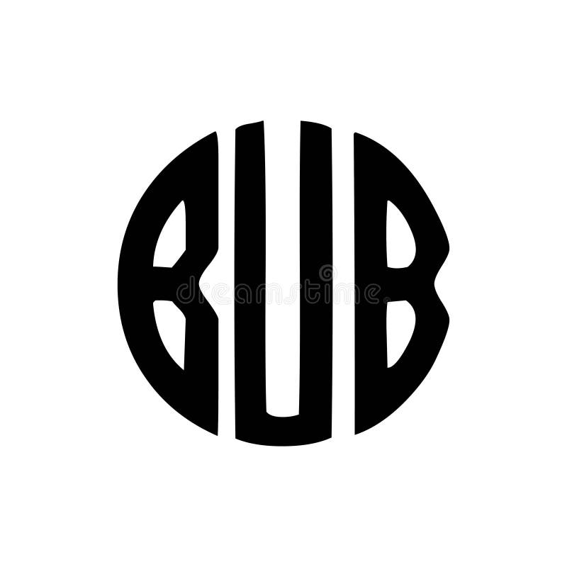 BUB Letter Logo Design on Black Background. BUB Creative Initials ...