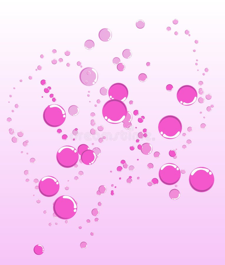 Pink Bubbles Design Elements Stock Illustration - Illustration of clean ...