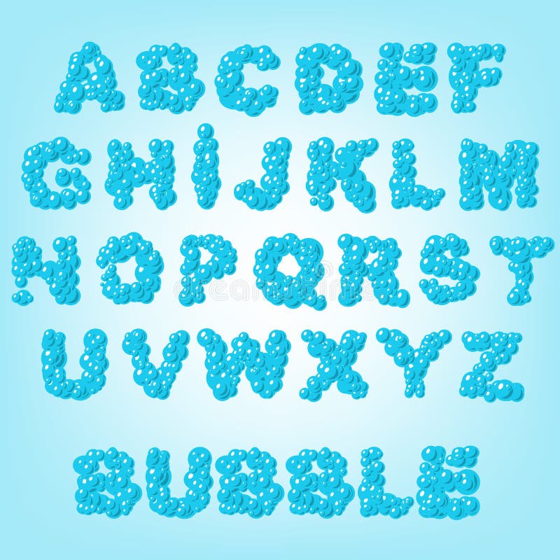 Bubble abstract alphabet stock vector. Illustration of bright - 42215114