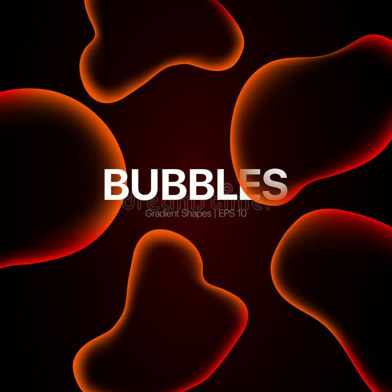 Bubble Abstract Background with Gradient Shapes Stock Vector ...