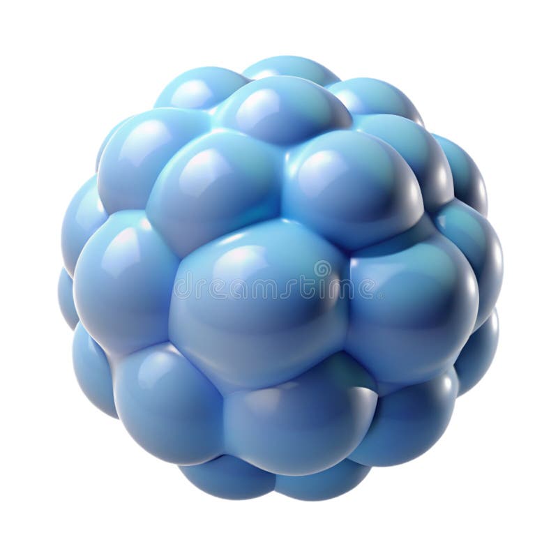 Bubble Abstract Blue Colored Shape Isolated from Background. Sphere ...