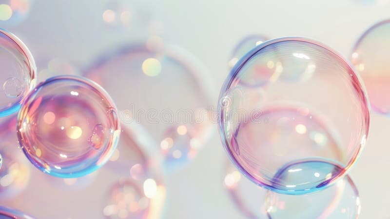 A Bubble Background with a Clear, Clean Design Featuring Floating ...