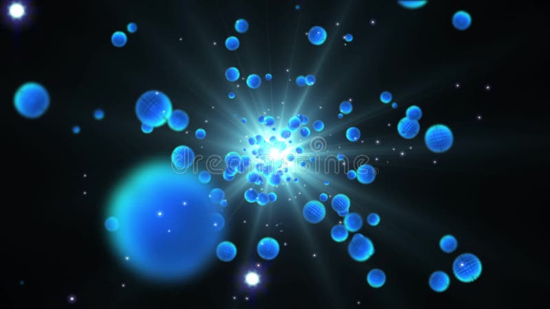 Bubble Ball Glow Light Particle Animation Stock Footage - Video of ...