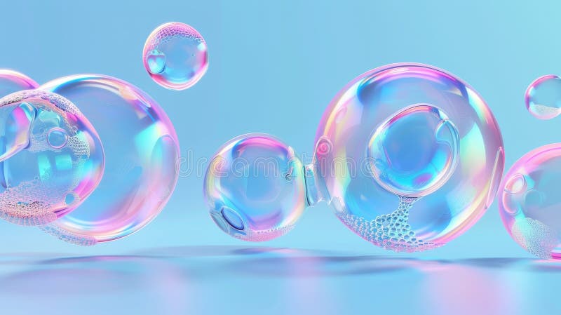 Bubble or Balloon Explode Animation Sequence. 3D Magic Foam Water with ...