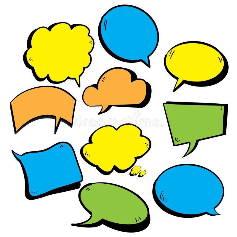 The Bubble or Balloon Text Drawing Image Stock Illustration ...