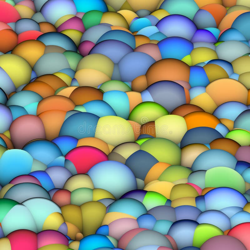 Bubble Balls Backdrop in Multiple Bright Colors Stock Illustration ...