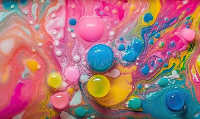 Bubble Bath with Vibrant Rainbow Colors Creating Using Generative AI ...