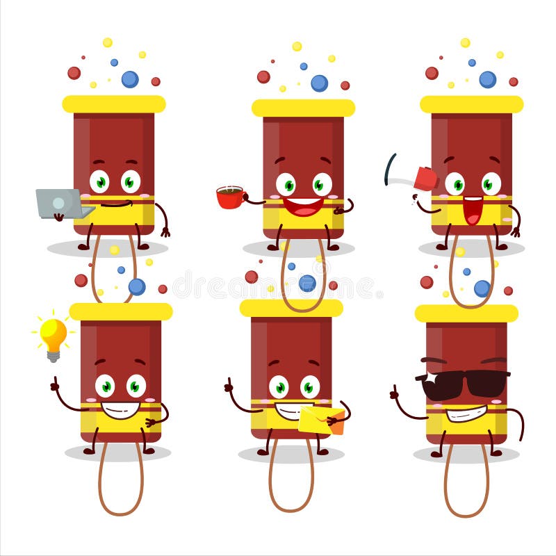Bubble Blaster Firework Cartoon Character with Various Types of ...