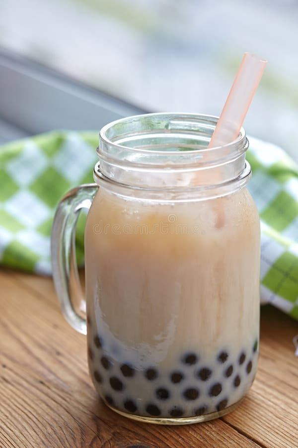 Bubble boba tea stock image. Image of boba, glass, chinese - 56615631