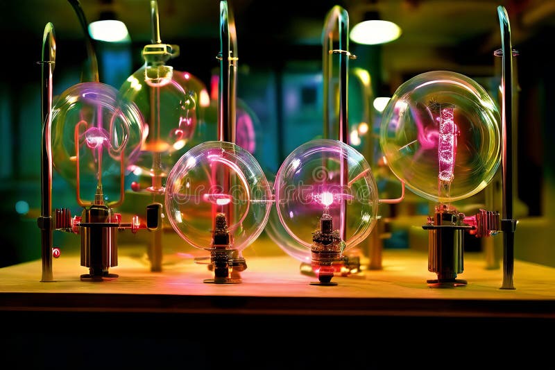 Bubble Chambers Used in Particle Physics To Track Electrically C Stock ...