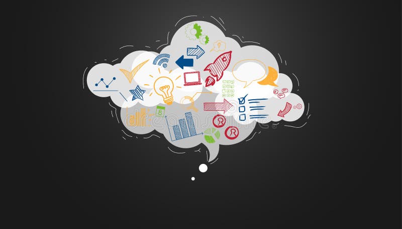 Bubble Chart Education Think Analyze Creative Startup.illustration ...