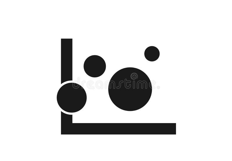 Bubble Chart Icon. Image of Circles in the Diagram Sign Stock Vector ...