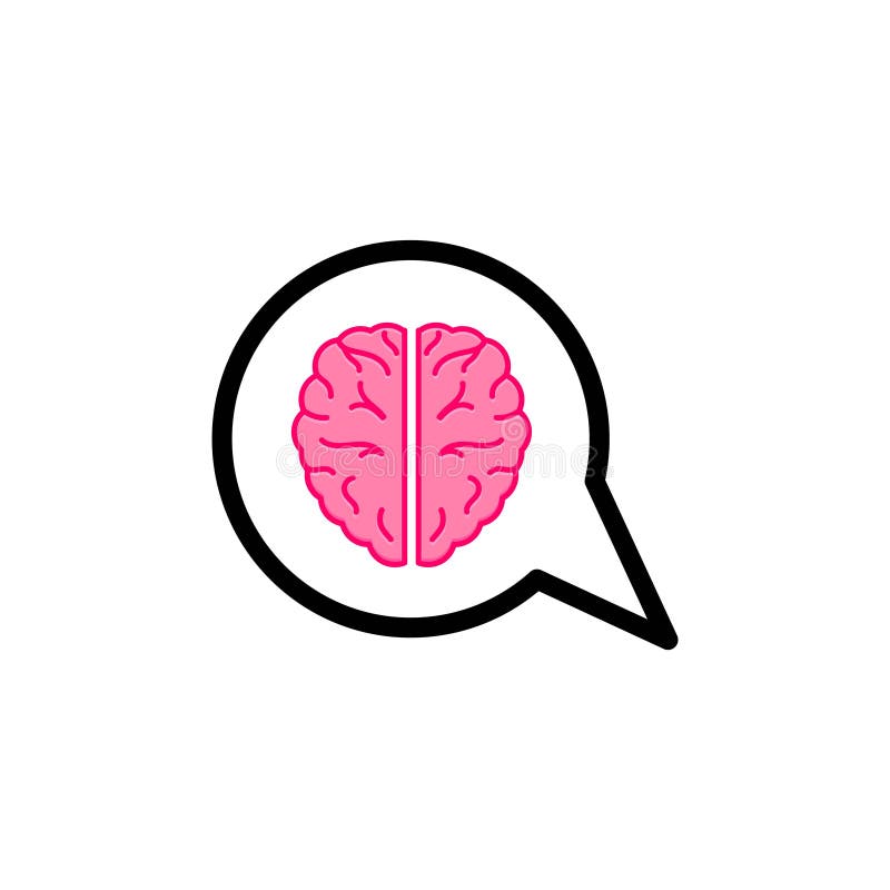 Bubble Chat Brain Vector Design Template Illustration Stock Vector ...