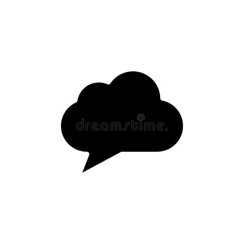 Bubble, Chat, Cloud Icon. Simple Glyph, Flat Vector of Chat Bubble ...