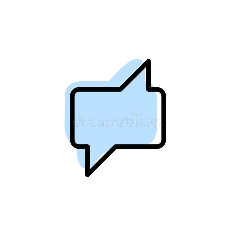 Bubble, Chat with Color Shadow Vector Icon in Chat Bubble Set in Good ...