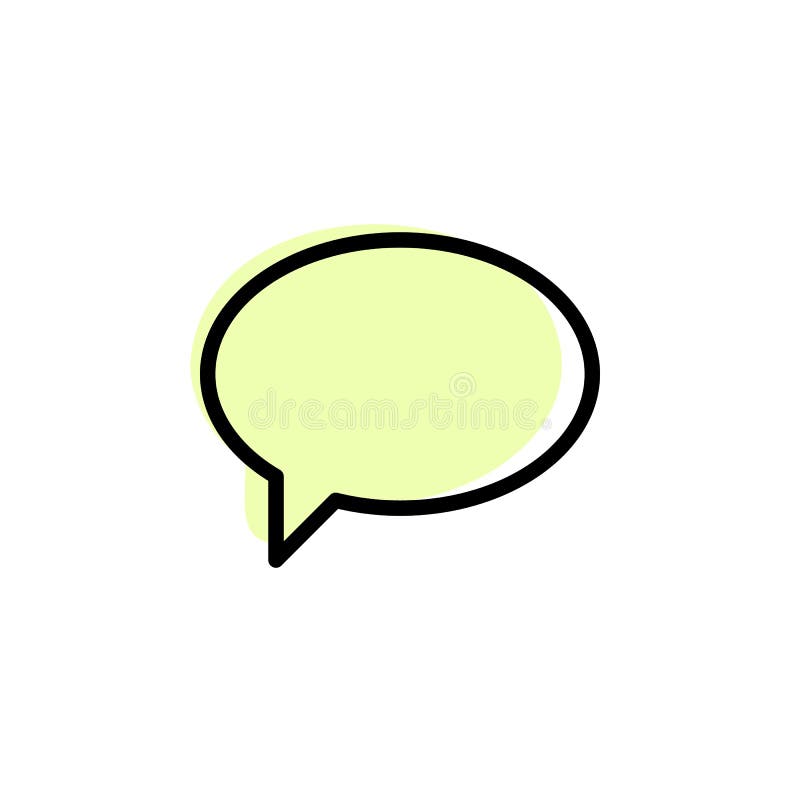 Bubble, Chat with Color Shadow Vector Icon in Chat Bubble Set in Good ...