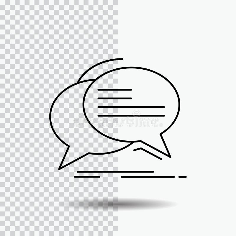 Bubble, Chat, Communication, Speech, Talk Line Icon on Transparent ...