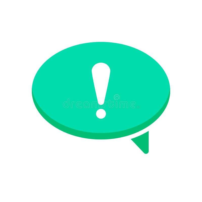 Bubble Chat Dialogue Exclamation Mark Message Speech Icon Stock Vector ...