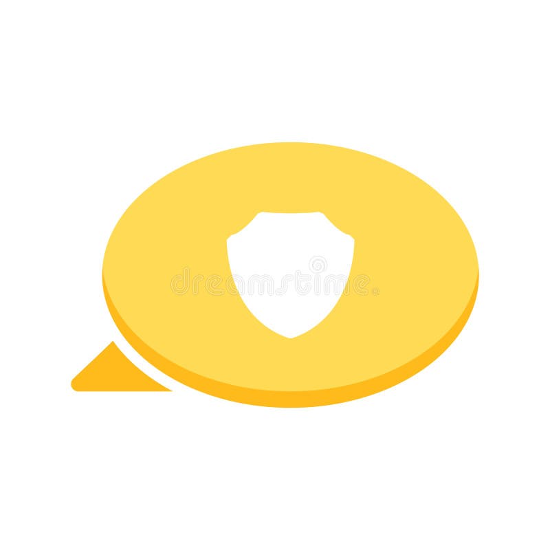 Bubble Chat Dialogue Lock Message Secure Security Speech Icon Stock ...