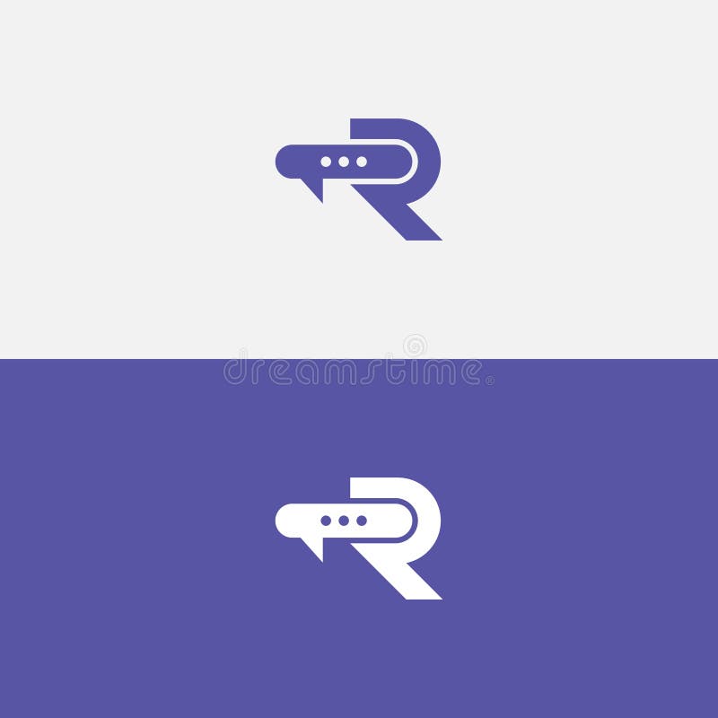 Bubble Chat on Letter R Logo Inspiration. Creative Initial Letter R ...