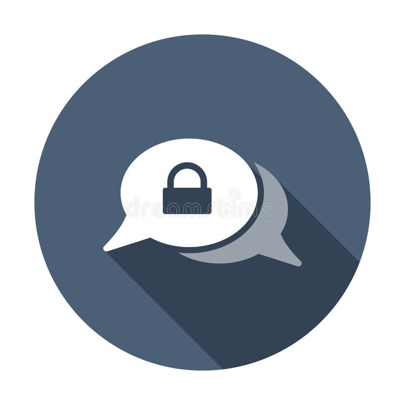 Bubble Chat Lock Message Security Icon. Vector Illustration Stock ...