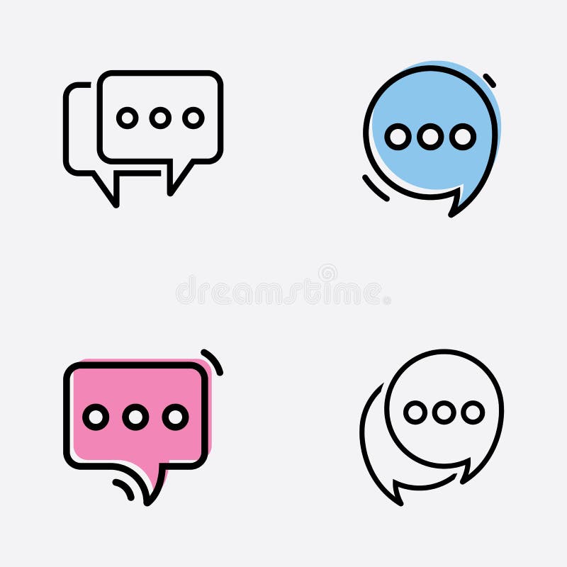 Bubble Chat Logo Design Template Stock Vector - Illustration of dialog ...