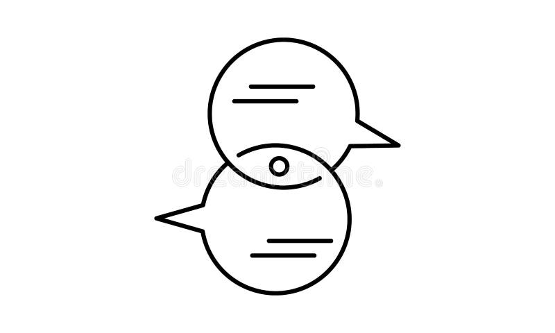 Bubble Chat Outline Icon Template Vector Image Stock Illustration ...