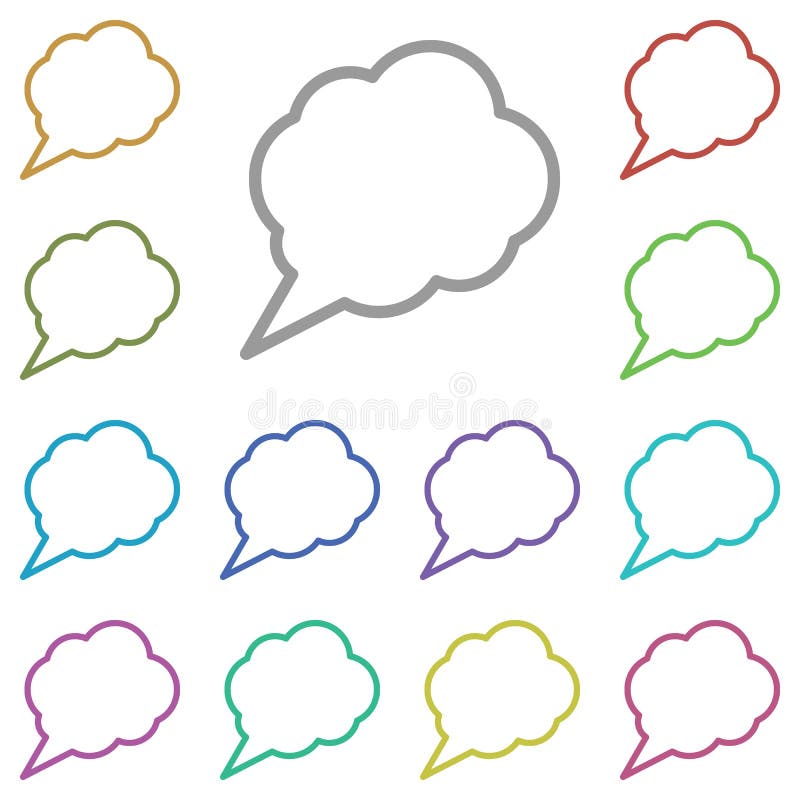 Bubble, Chat, Star Multi Color Icon. Simple Thin Line, Outline Vector ...