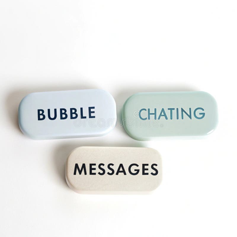 Bubble Chatting Messages on White Background Stock Illustration ...