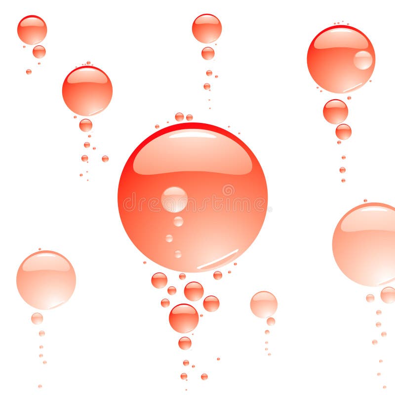 Bubble clear red stock vector. Illustration of chemical - 3682601